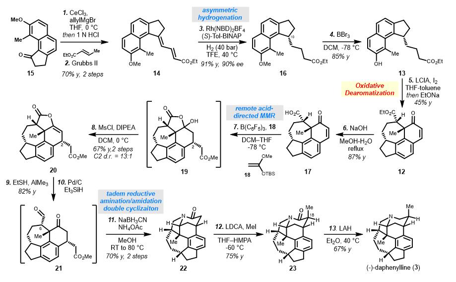 “组合拳”助力天然产物daphenylline高效合成丨《美国化学会志》刊发西湖大学理学院陆海华团队最新研究成果